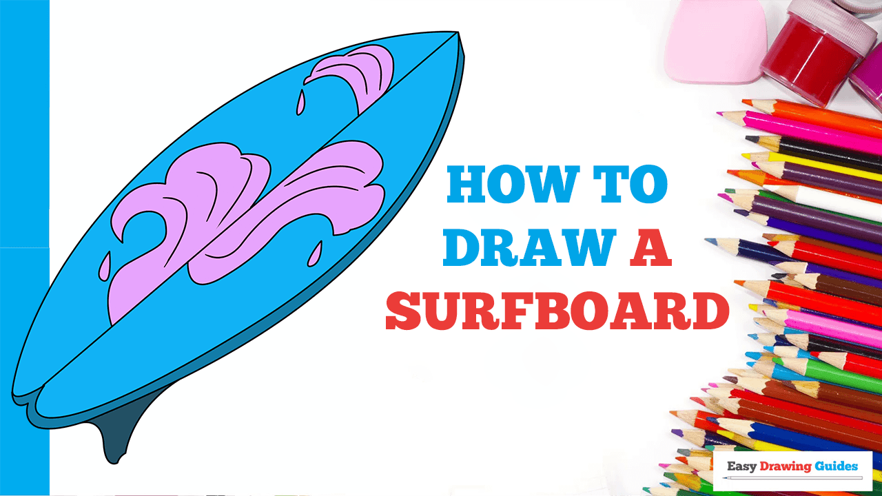 How To Draw A Surfboard Really Easy Drawing Tutorial