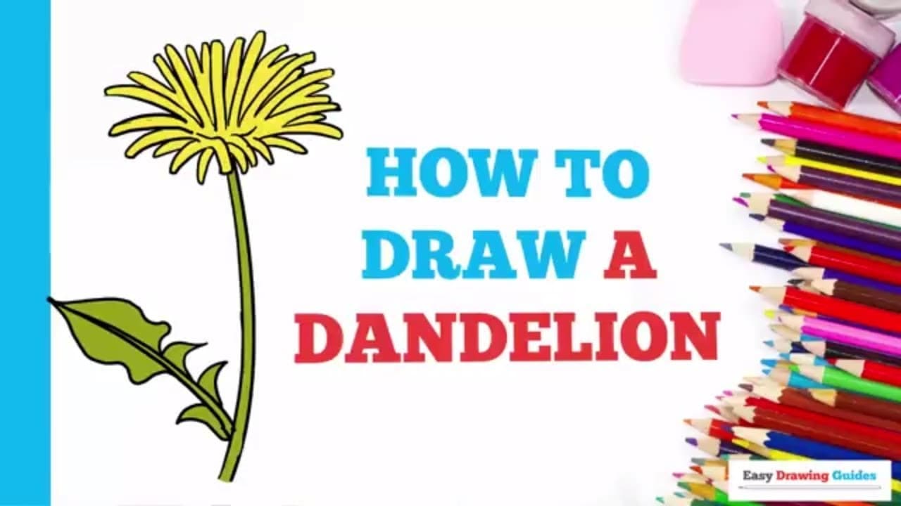 how to draw dandelion leaves