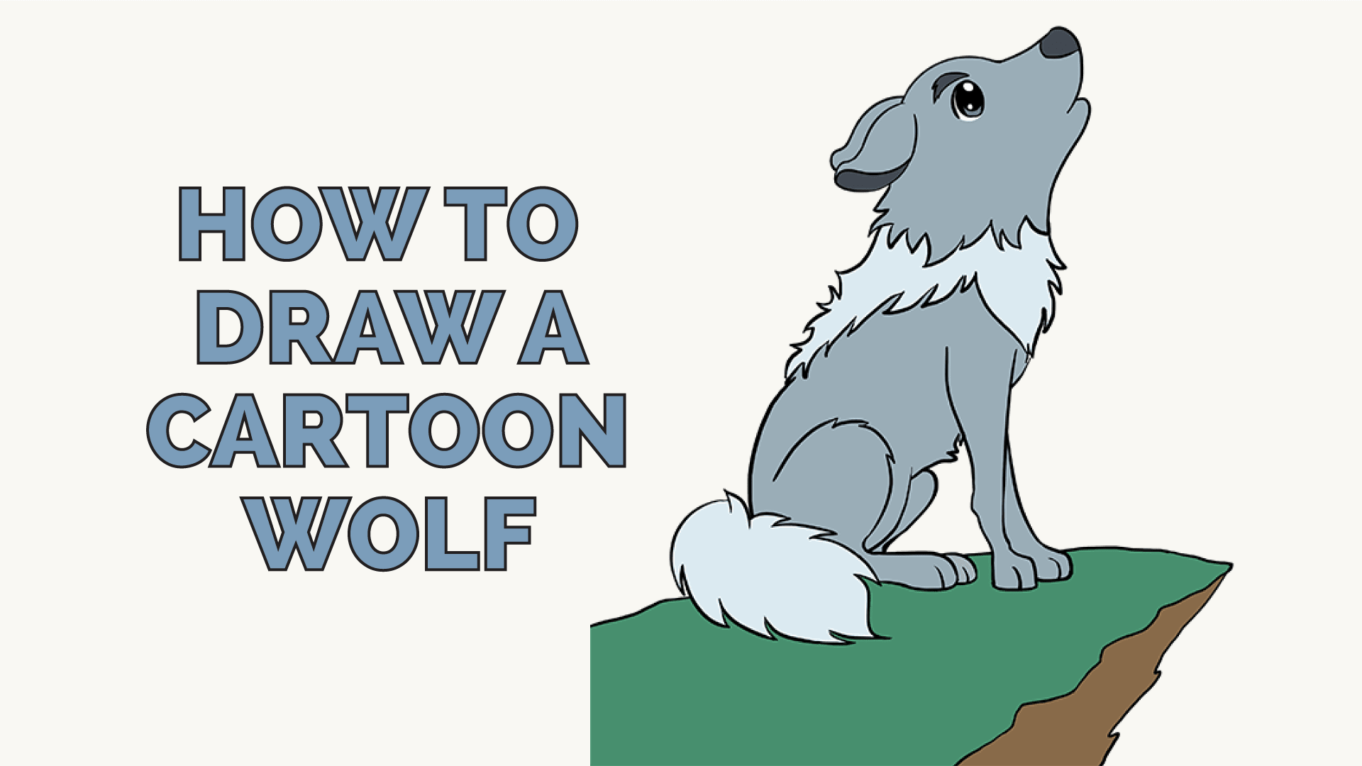 how to draw cartoon wolf