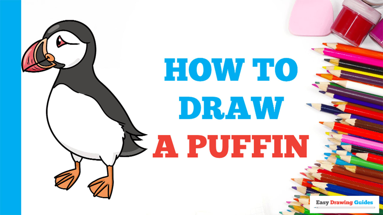 how to draw puffins feet