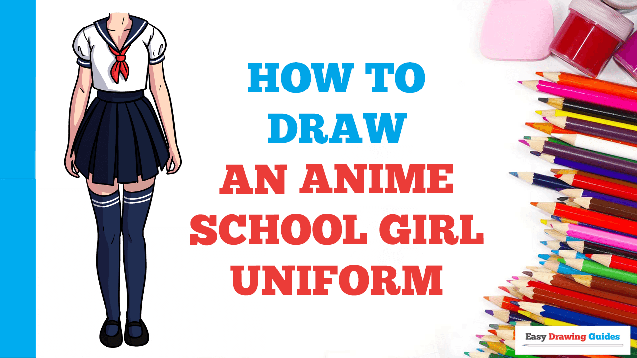 how to draw school clothes