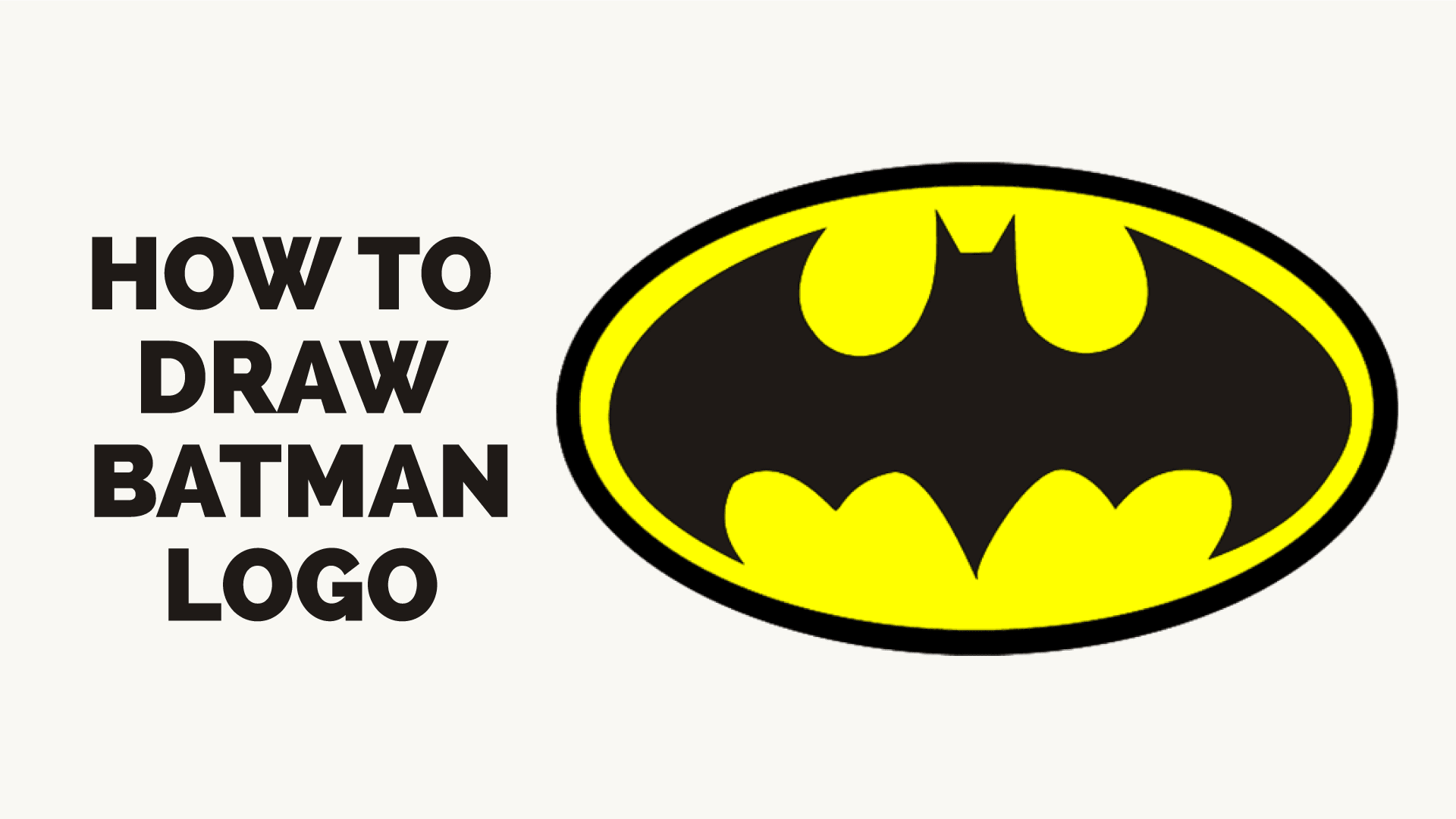 how to draw batman logo step by step for beginners