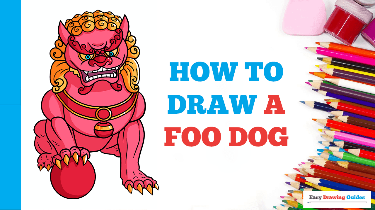 how to draw chinese lion