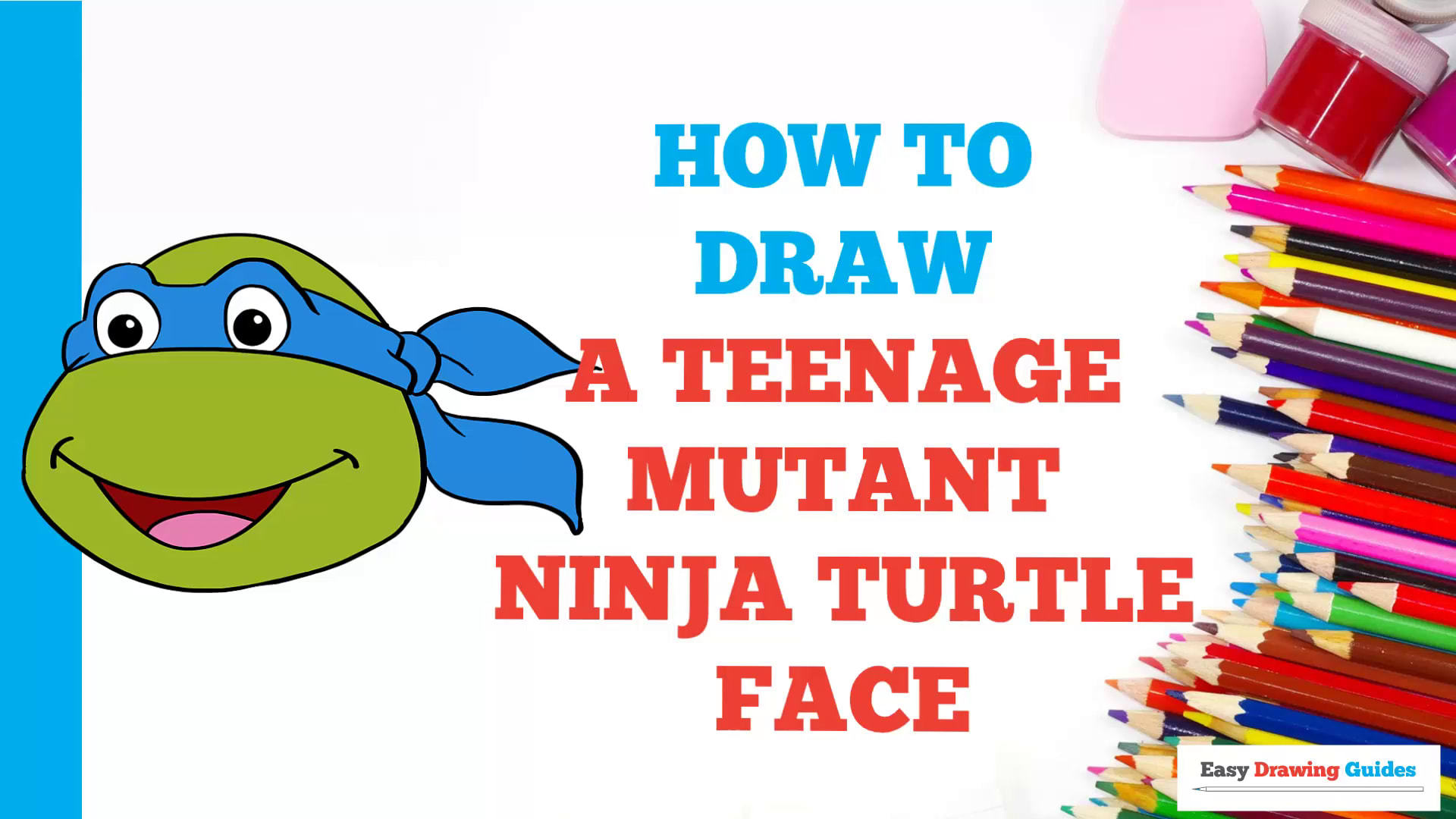 how to draw ninja turtles face step by step