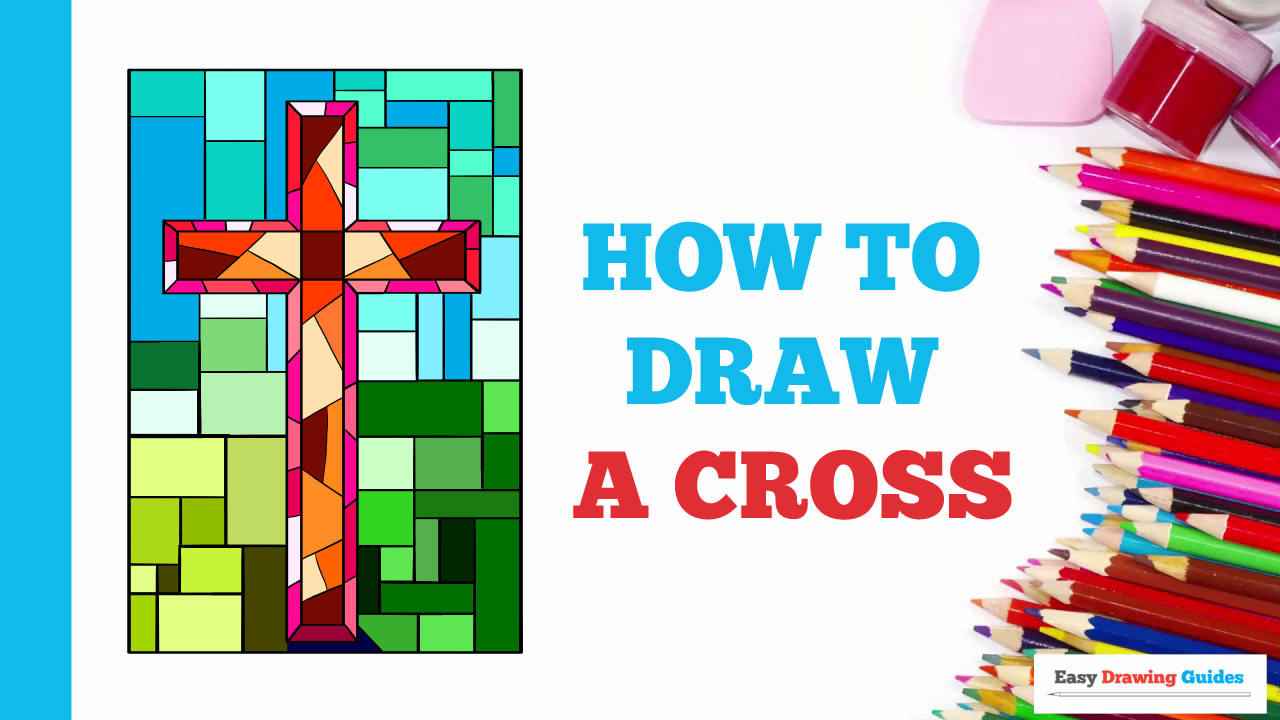 easy easter cross drawings