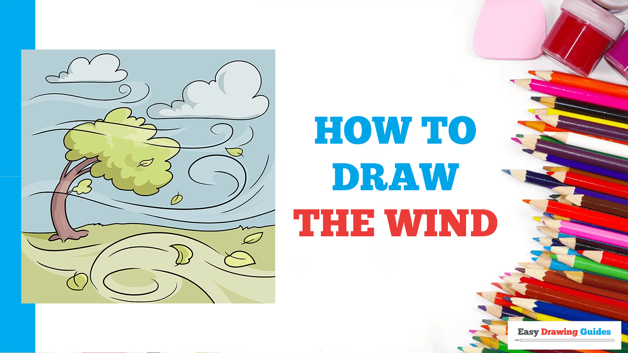 how to draw a tree blowing in the wind step by step