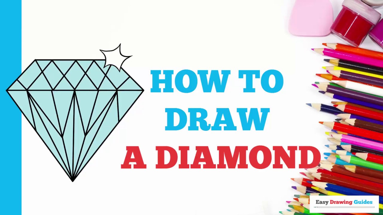 how to draw diamond easy