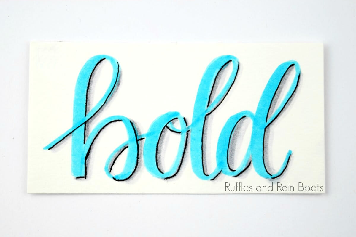 bubble letters shadow