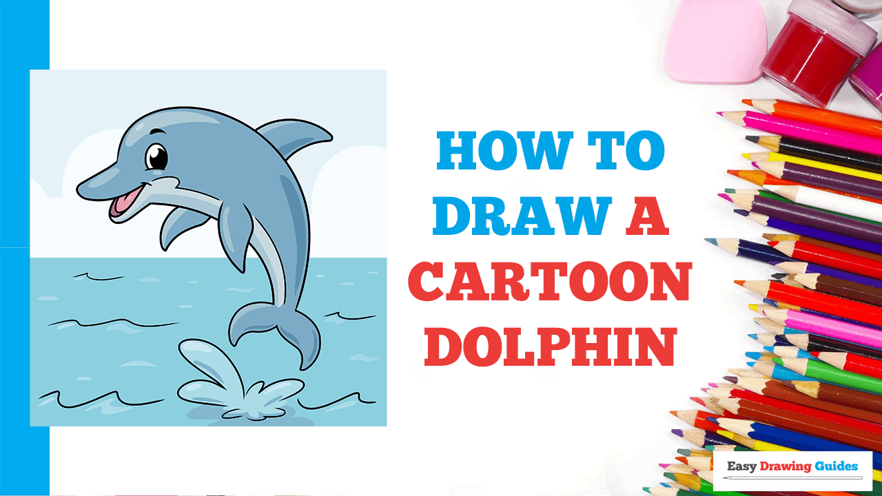 how to draw a cartoon dolphin video