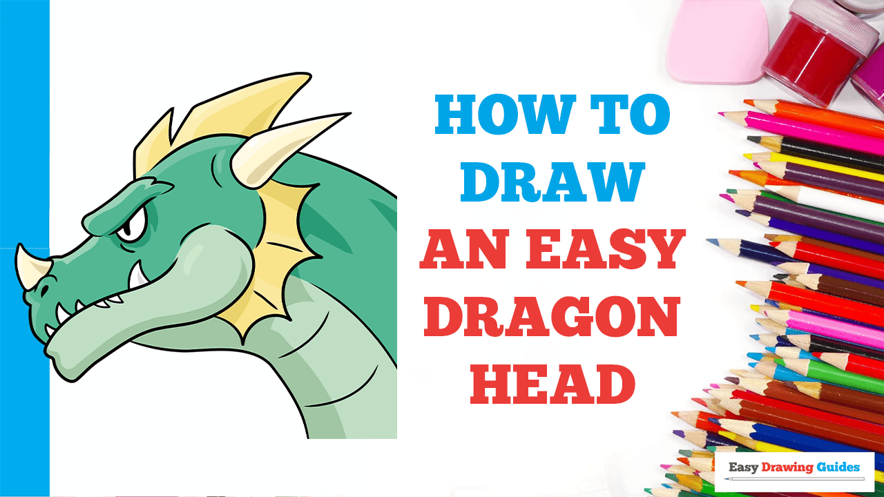 how to draw a dragon head step by step