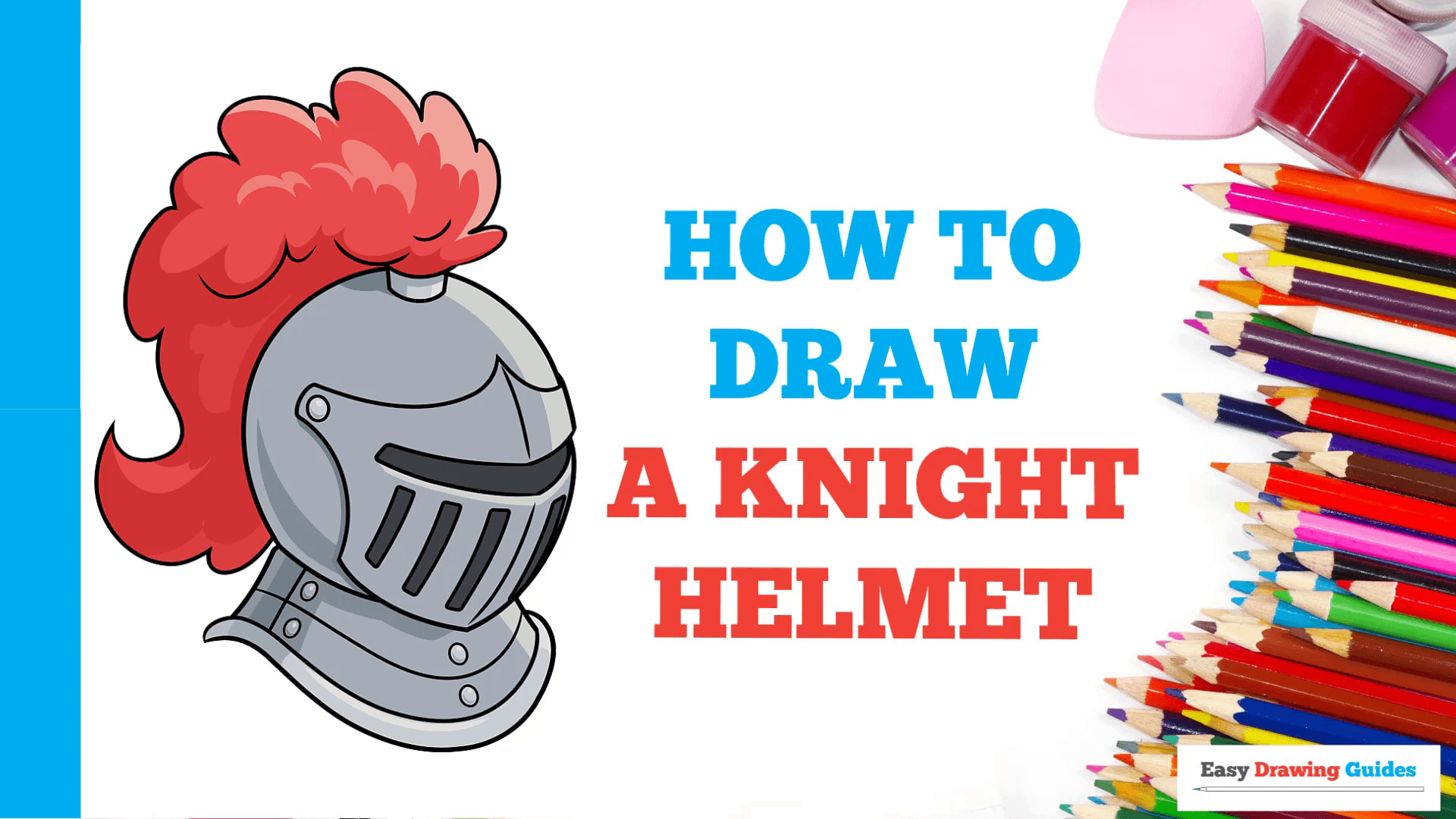 how to draw a knight helmet step by step