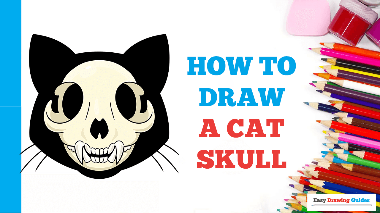 how to draw a cute skull