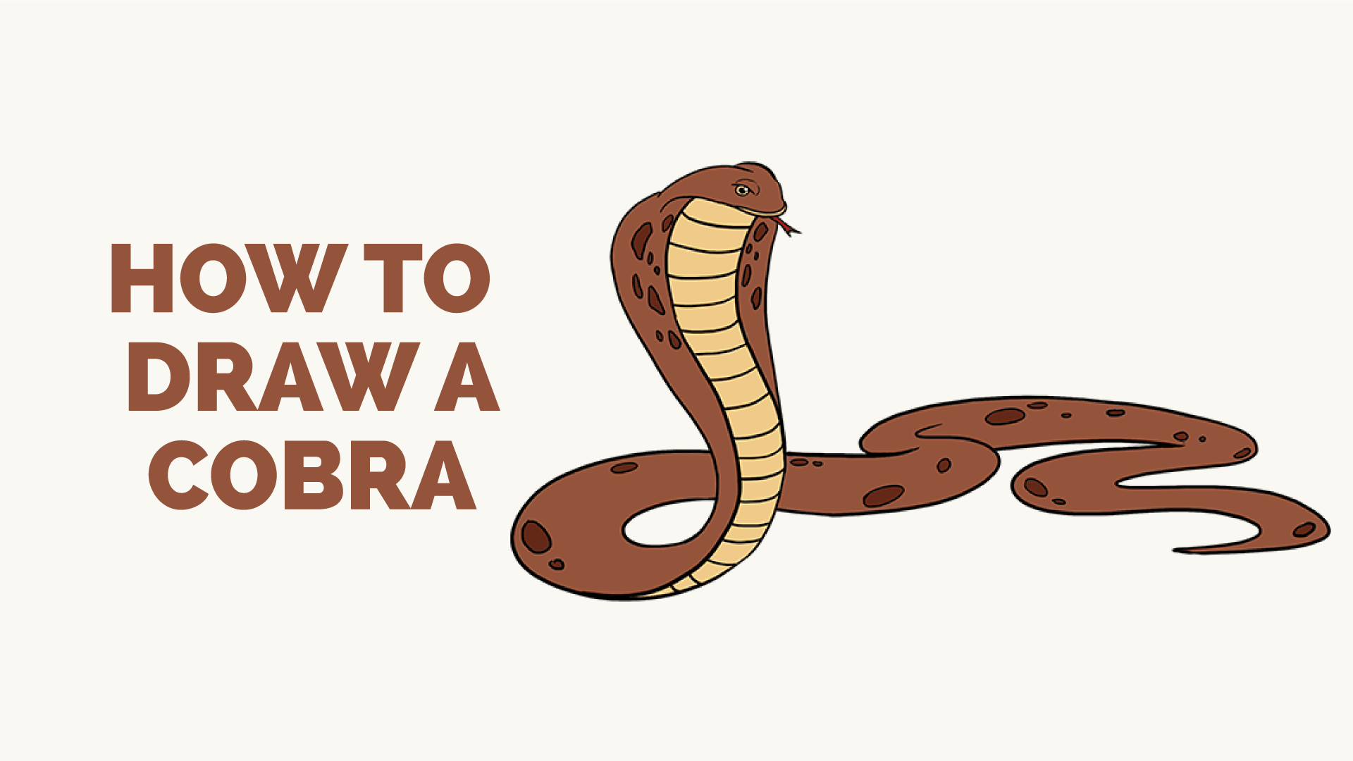 how to draw snake cobra