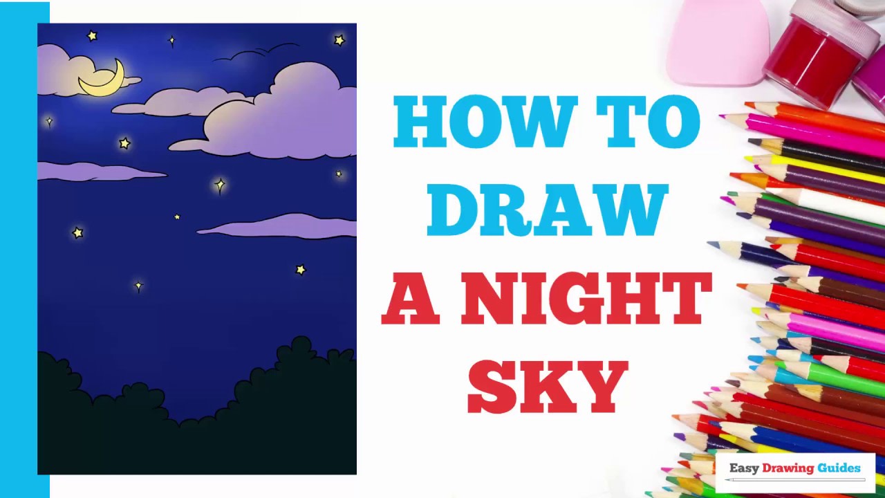 how to draw a night sky