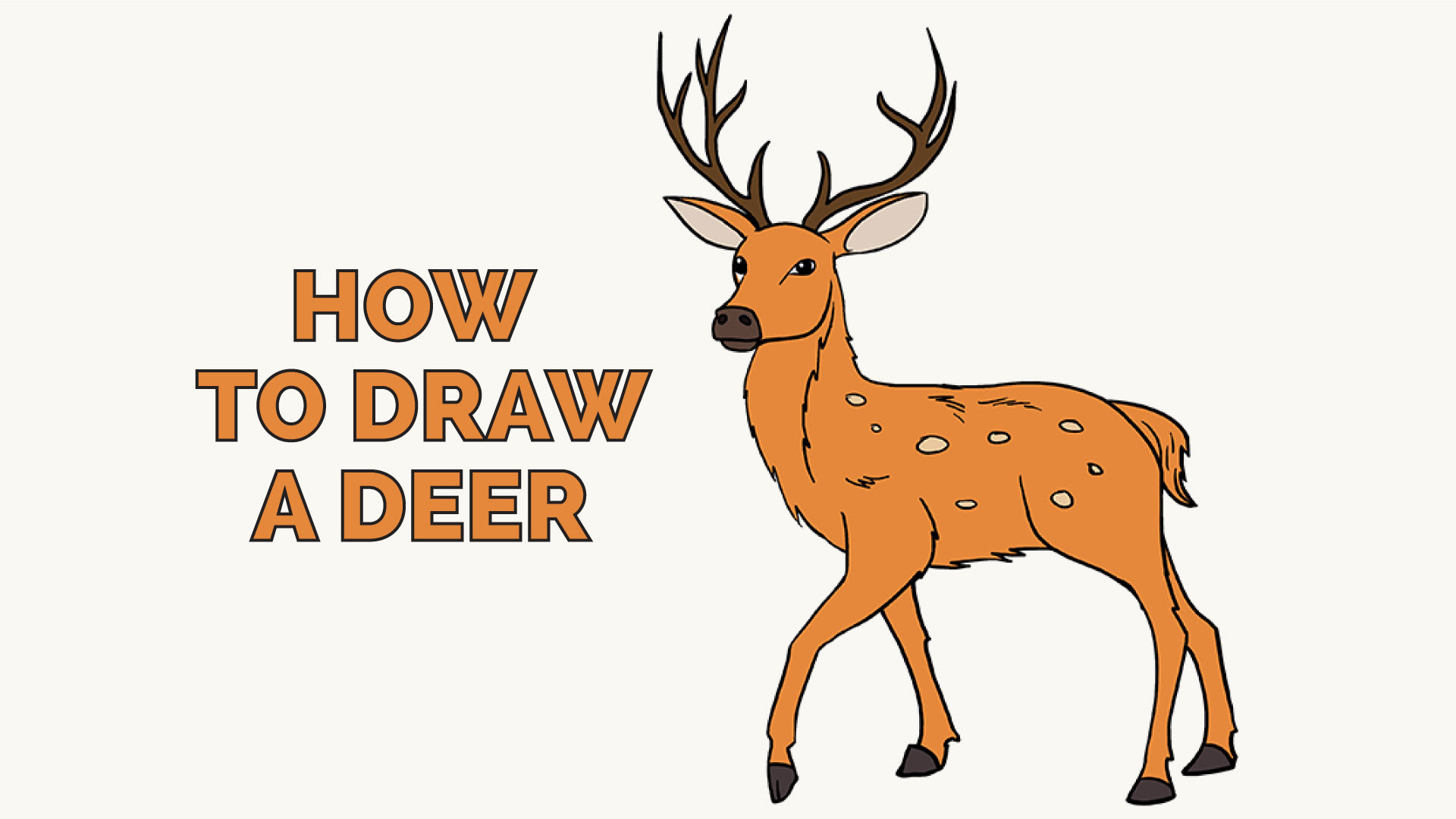 how to draw a deer in steps