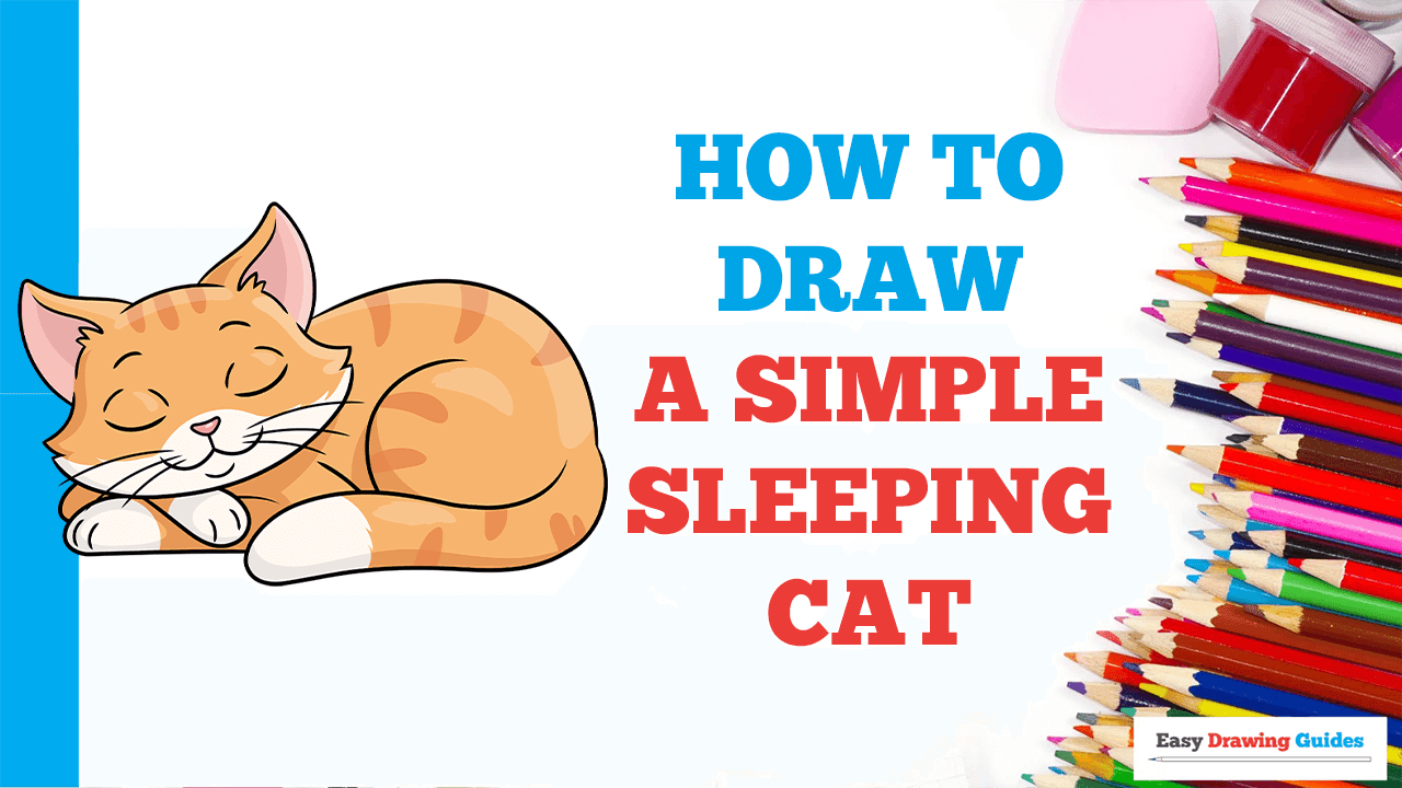 how to draw a sleeping cat