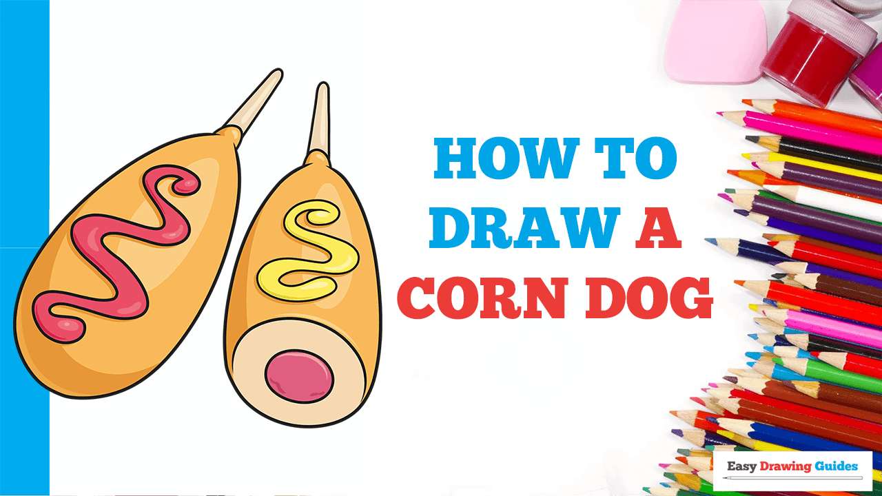 how to draw hot dog step by step