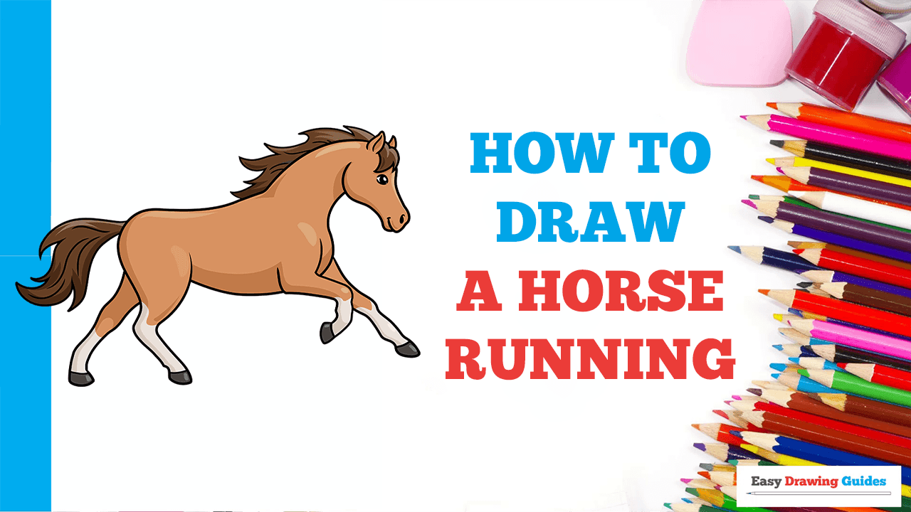 how to draw horse running