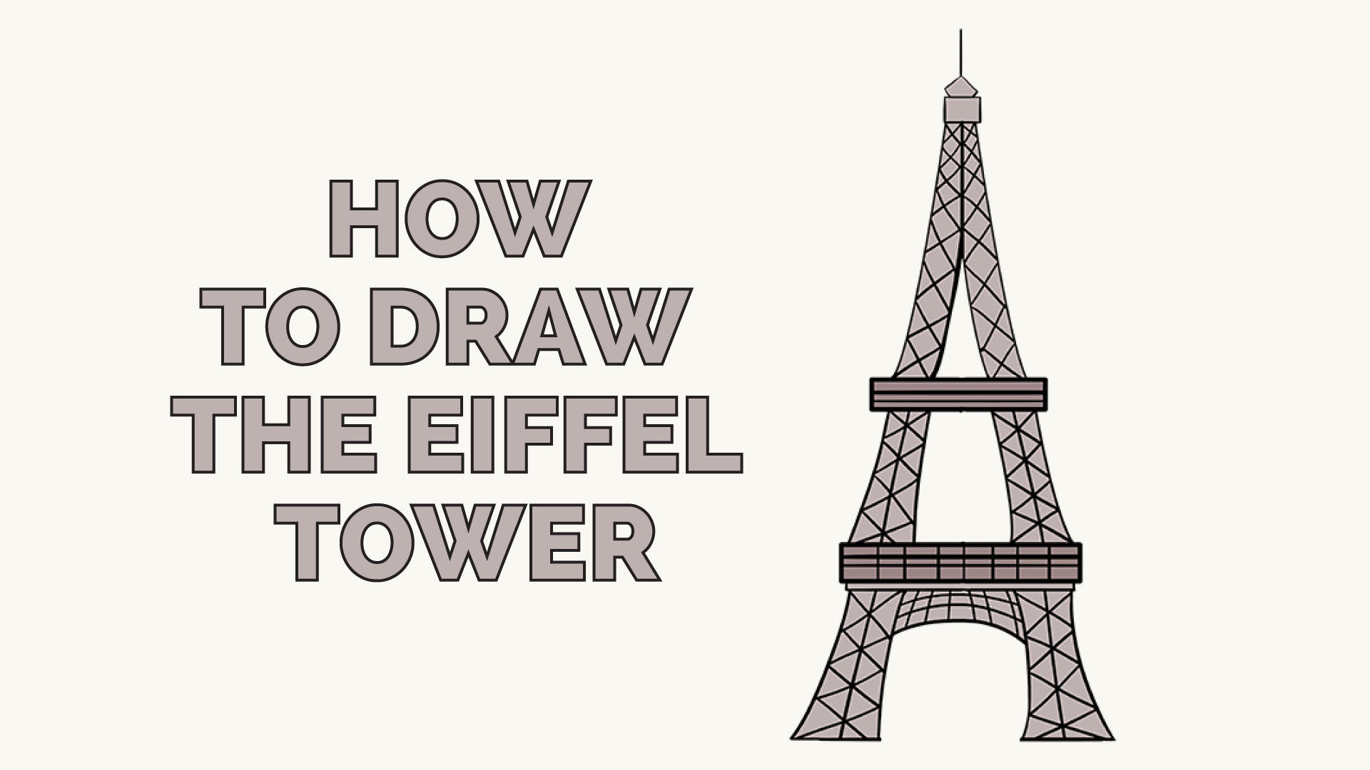 how to make eiffel tower drawing
