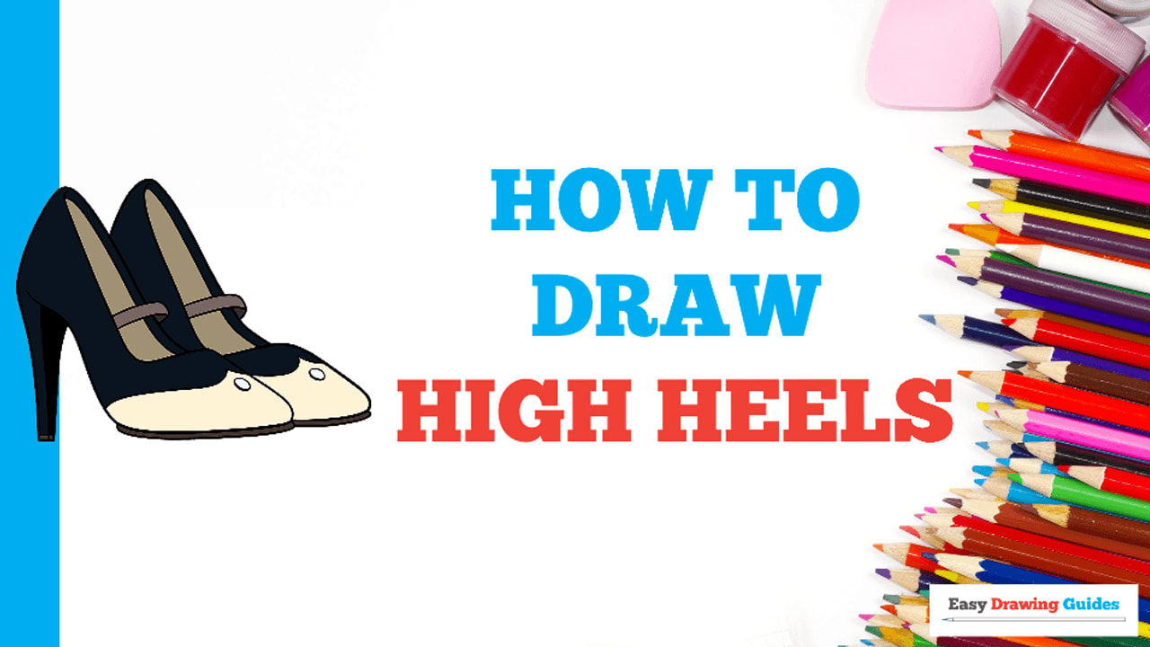 how to draw legs in high heels