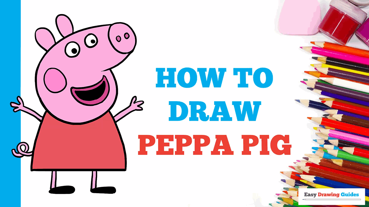 how to draw peppa step by step