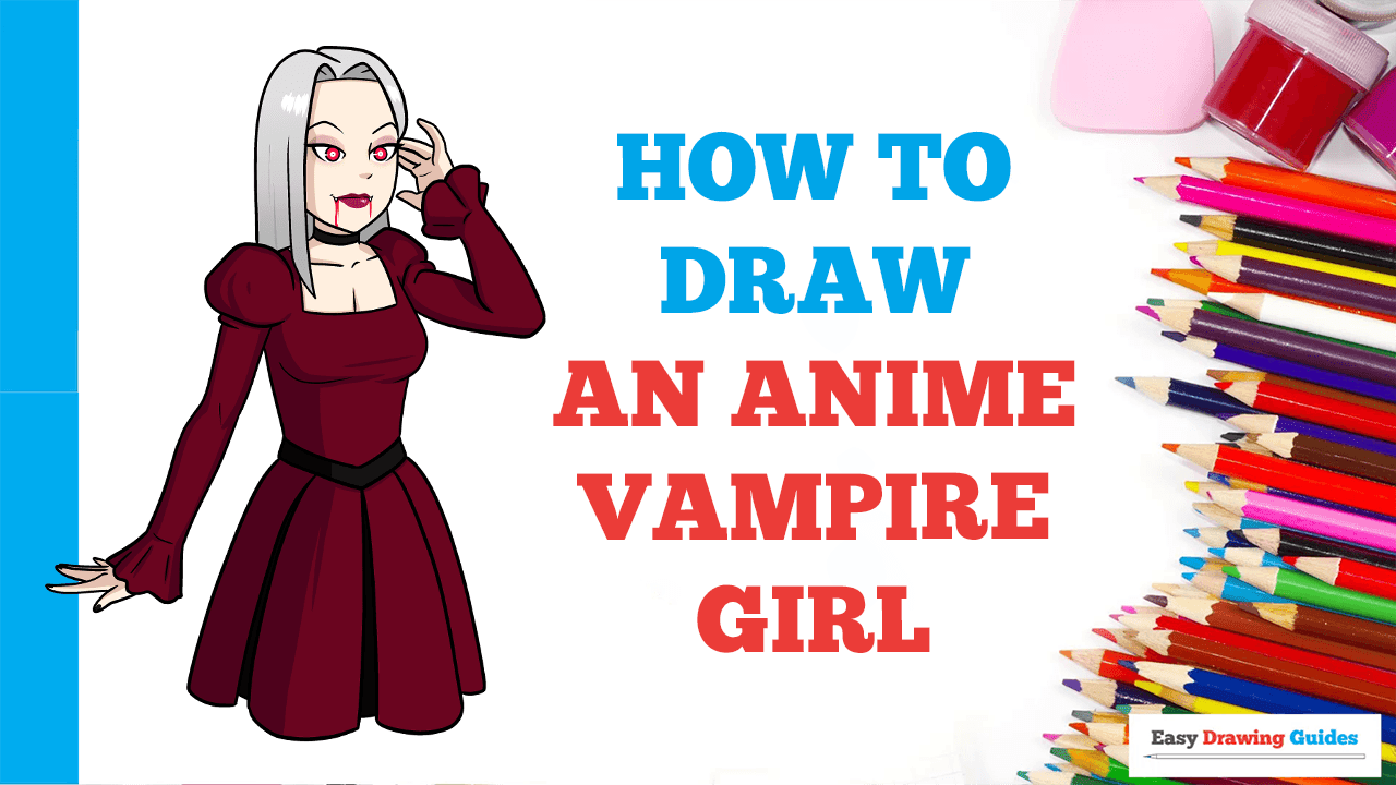 cute vampire drawing easy