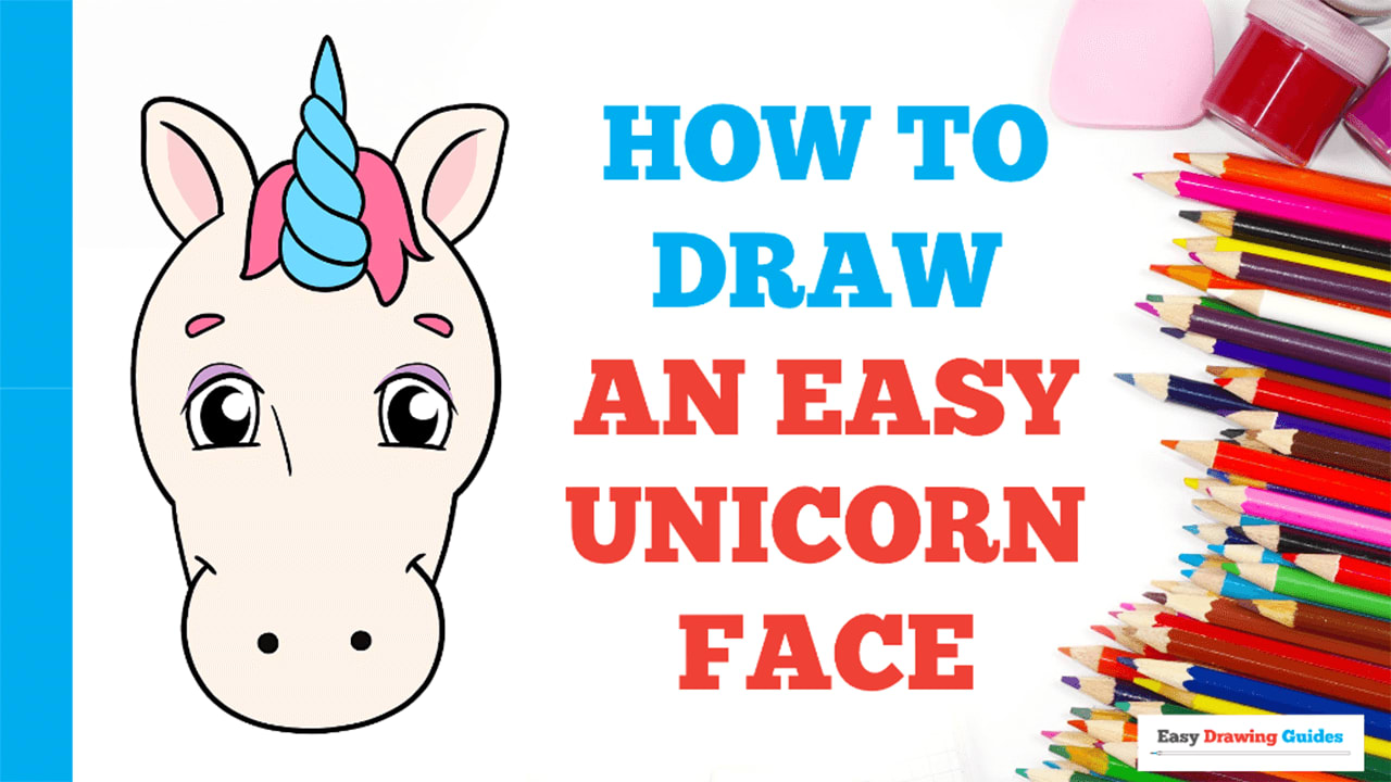 how to draw easy unicorn face