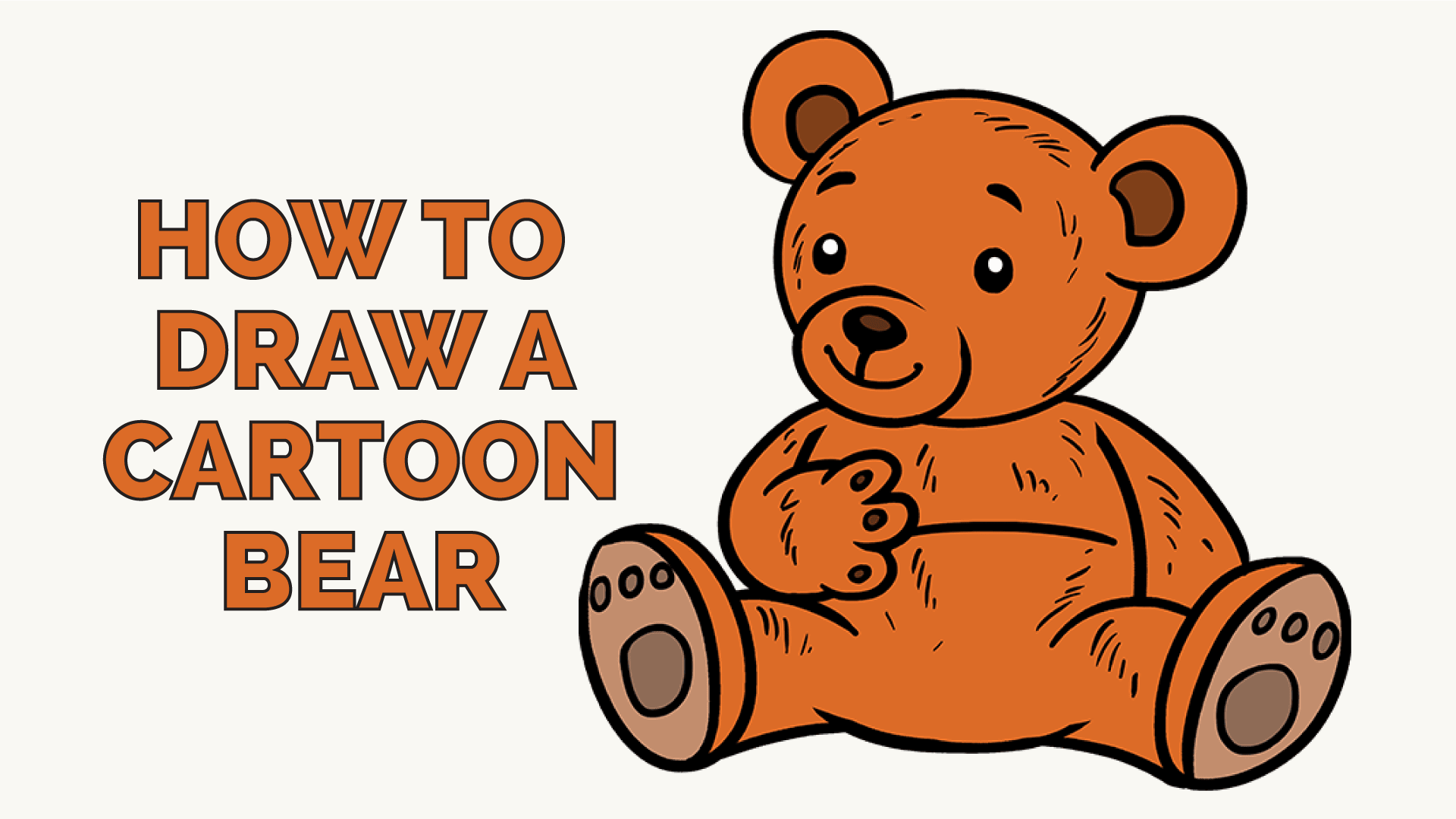 how to draw cartoon bear