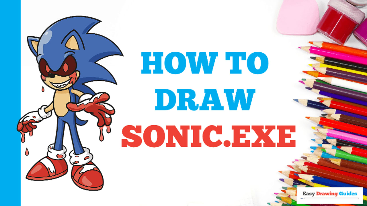 how to draw sonic exe
