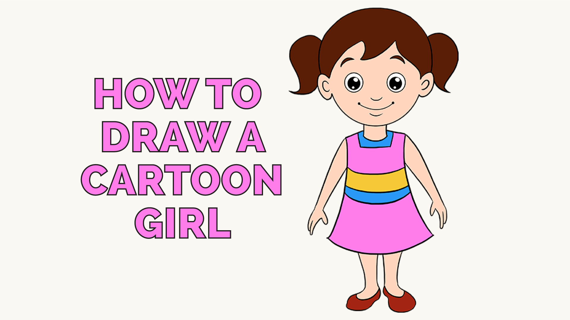 how to draw a small girl step by step