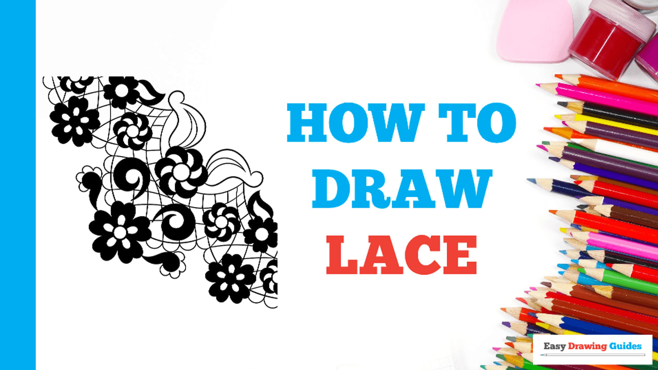 how to draw lace on a dress easy