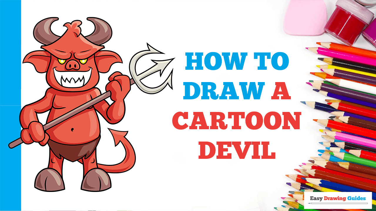 how to draw a devil