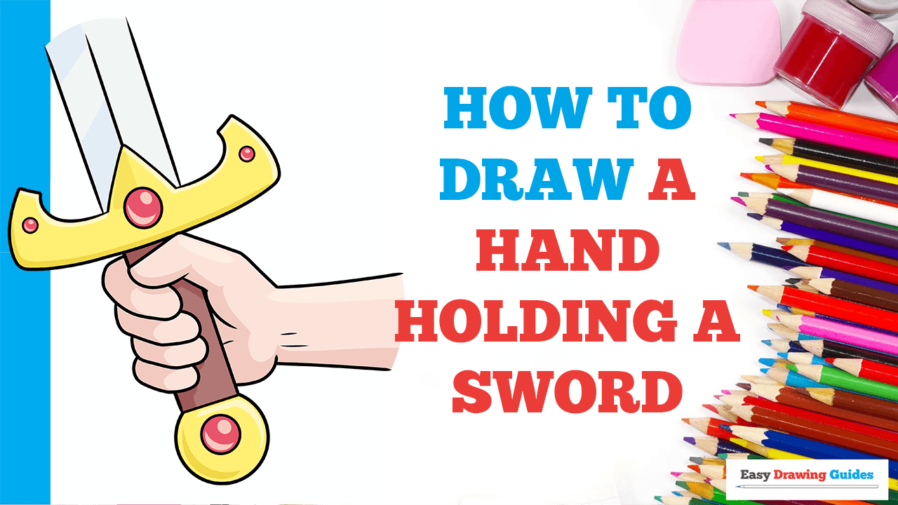 how to draw hands with sword