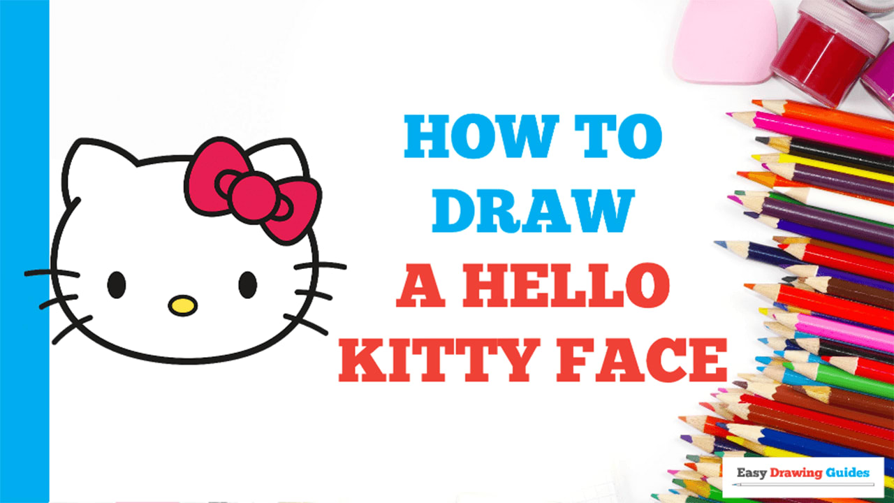 how to draw a hello kitty face
