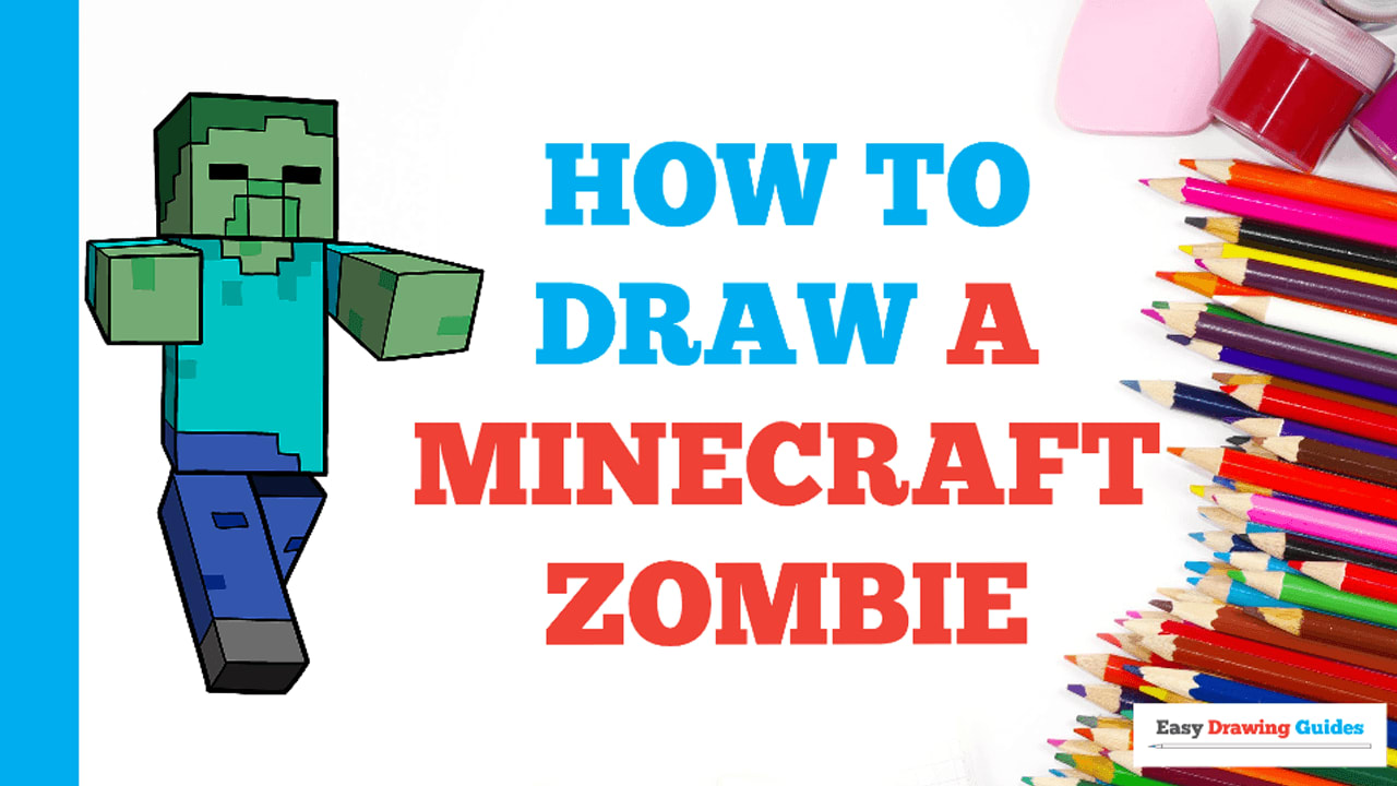 how to draw minecraft zombie step by step