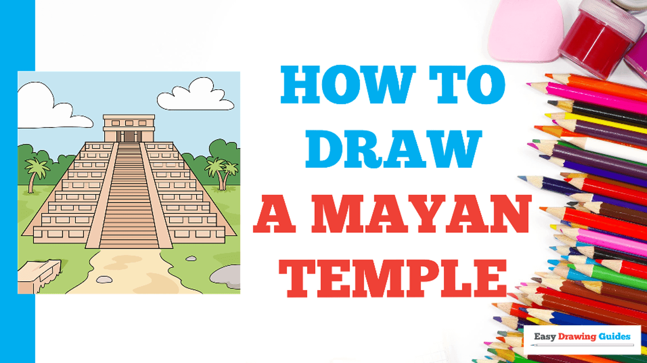 aztec drawing temple