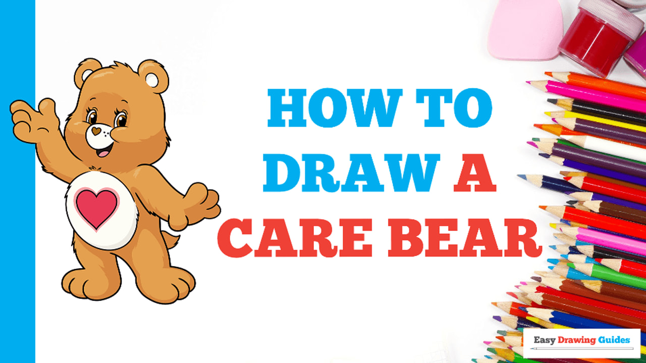 how to draw care bear