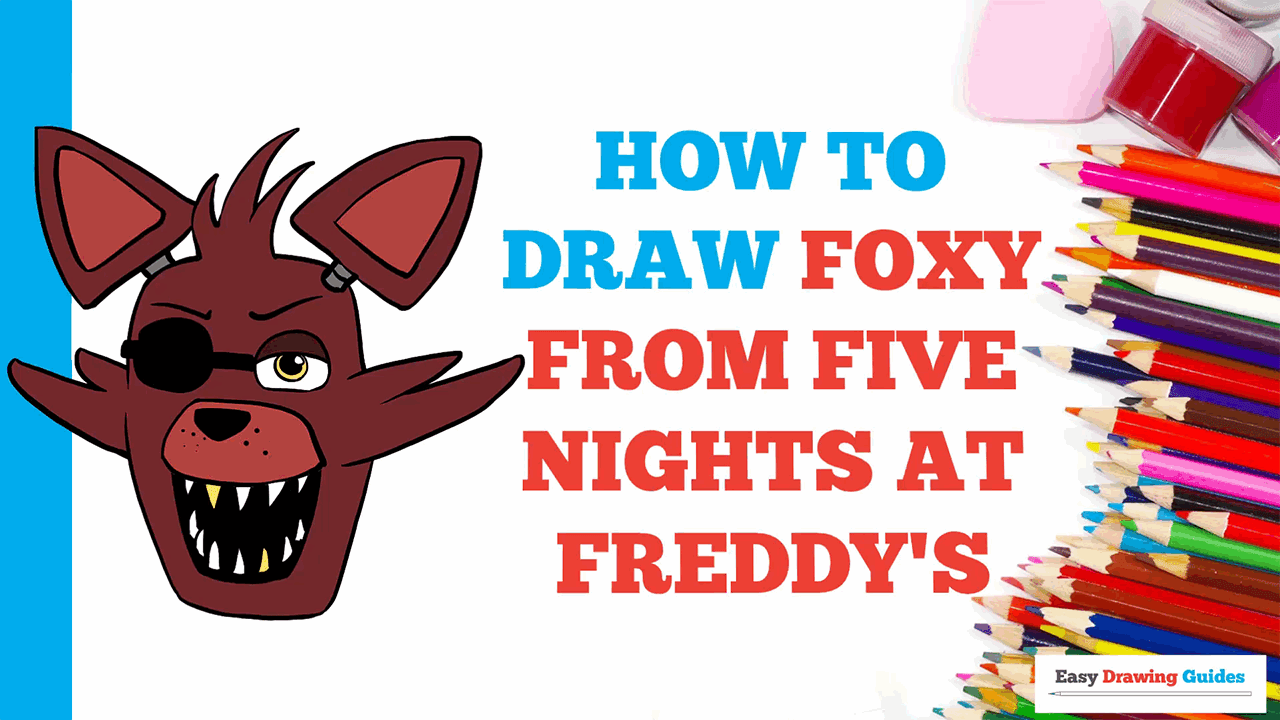 how to draw foxy step by step
