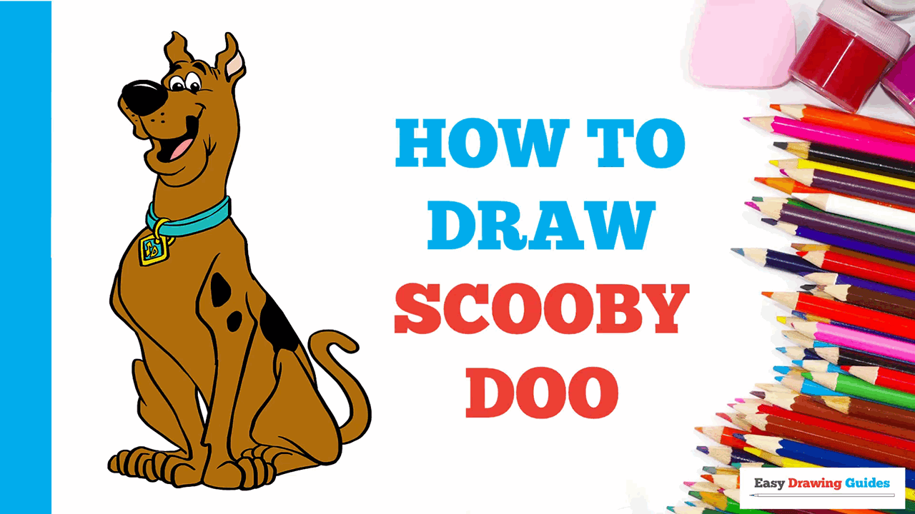 how to draw cartoon scooby doo characters