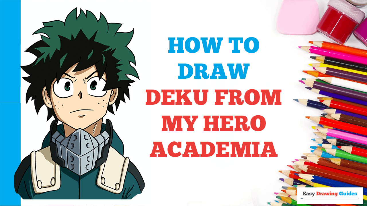 how to draw deku hair