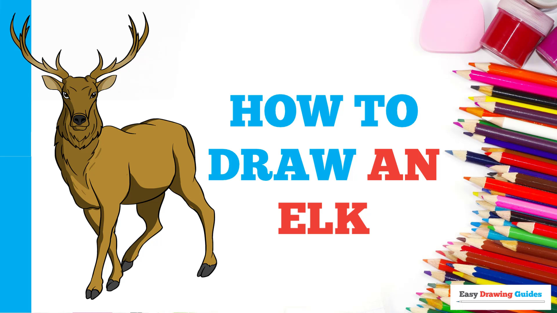 how to draw elk head