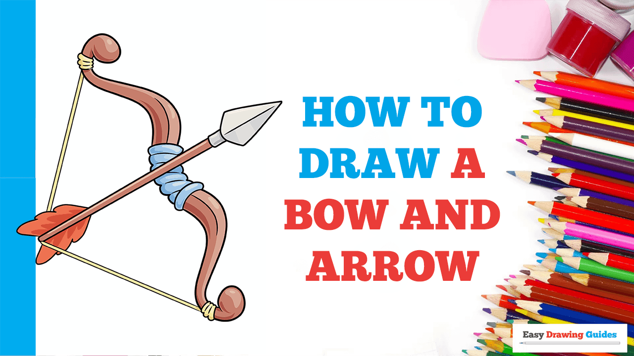 bow arrow drawing easy