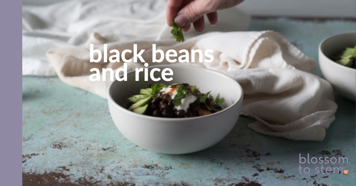 how to cook dried black beans and rice