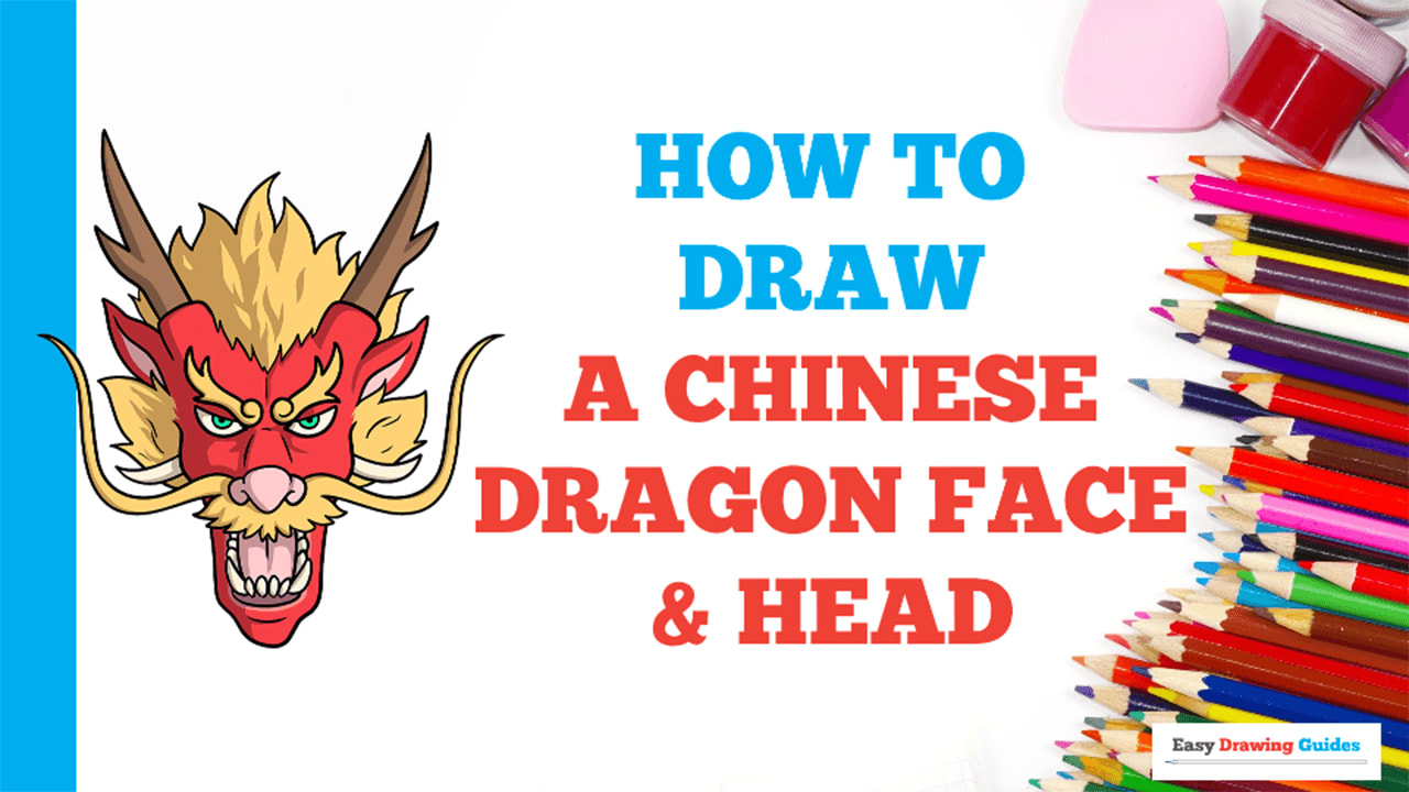 how to draw a chinese dragon head easy