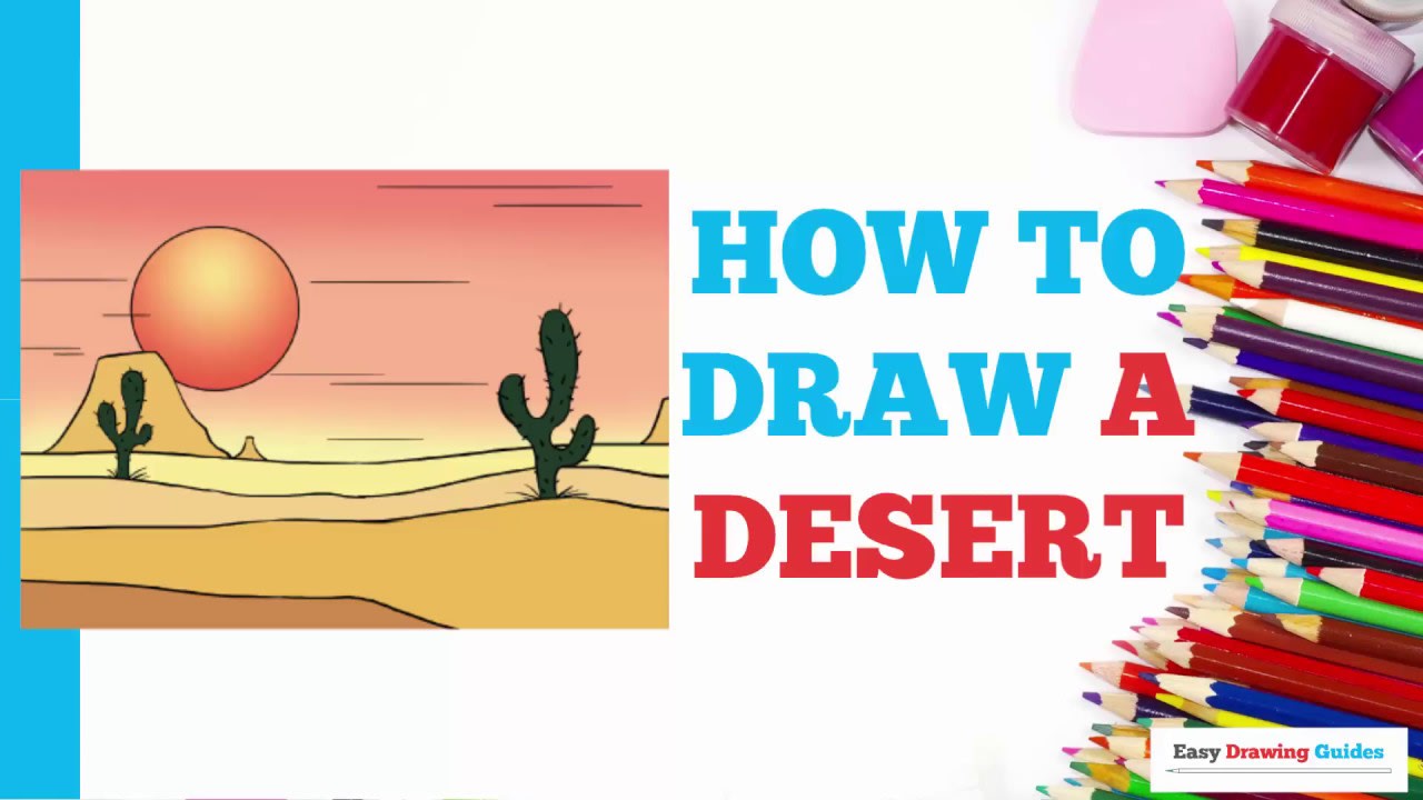 how to draw desert landscape