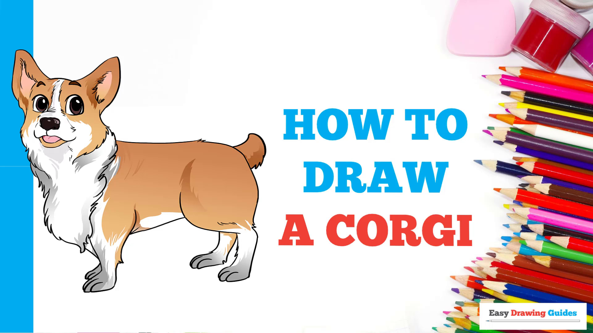 how to draw corgi dog