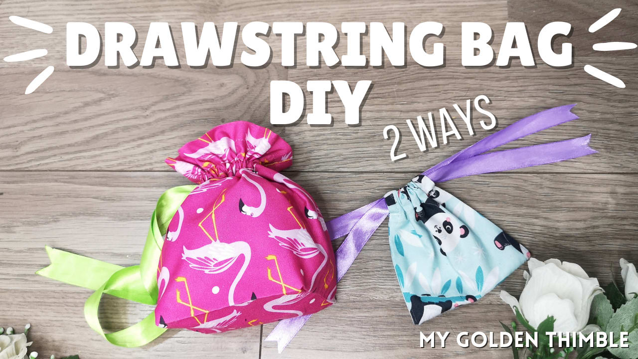 diy pull string bag