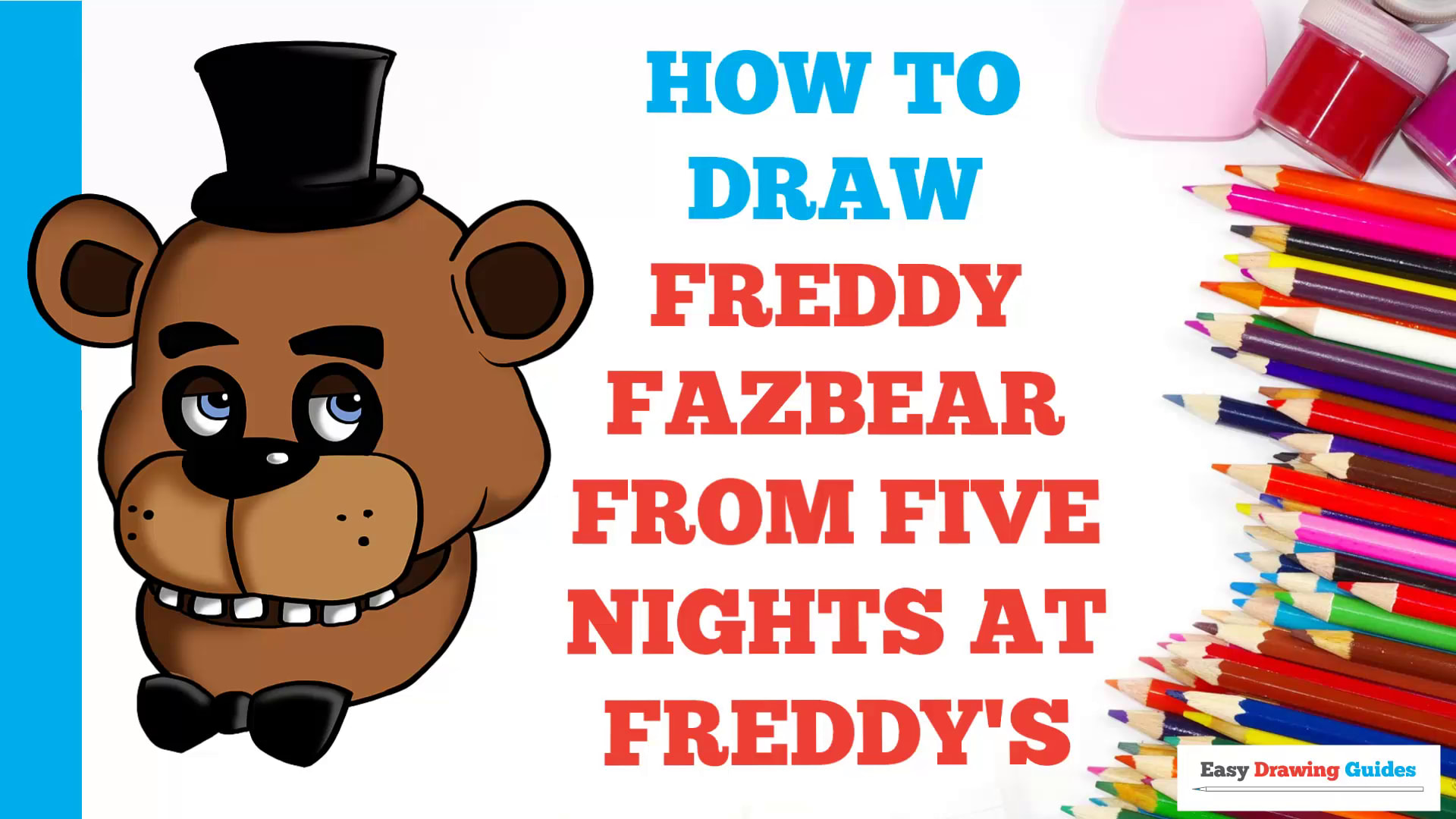 how to draw freddy bear