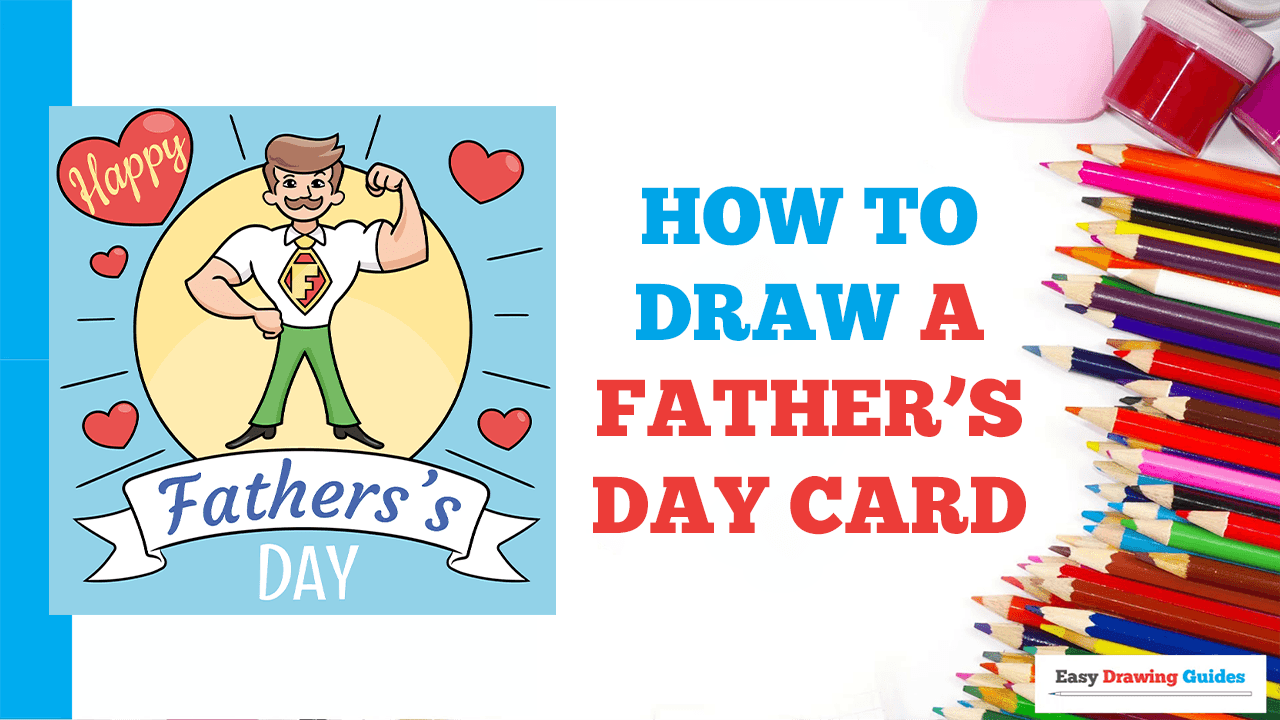 how to draw fathers day card