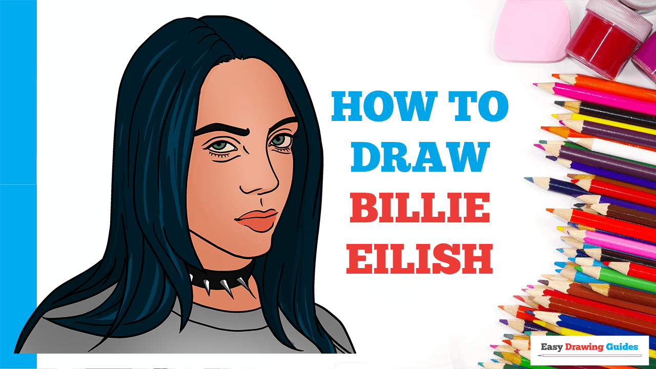 how to draw billie eilish tutorial